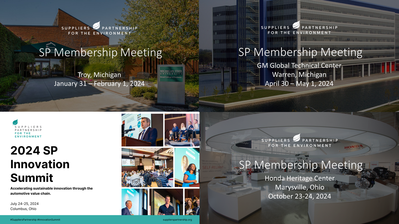 2024 SP Membership Meetings - Suppliers Partnership for the Environment
